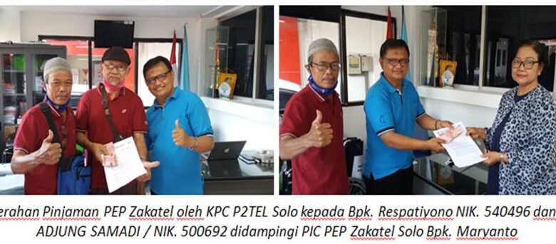 Penyerahan PEP Zakatel putaran ke-27 dan 28 kepada 2 orang PMP anggota PC SOLO – P2Tel
