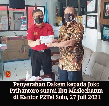 P2Tel Solo Serahkan Dana Kematian ke Anggotanya – P2Tel