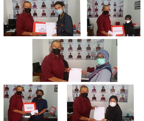 PC Jaksel Menyerahkan SK Janda-Duda Kpd 3 PMP-Dakem Kpde 1 PMP Dan PEP Zakatel Kpd 1 PMP – P2Tel