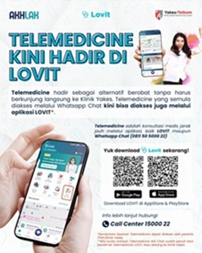 Update Layanan(Yakes Telkom)-Telemedicine Kini Hadir Di Lovit – P2Tel